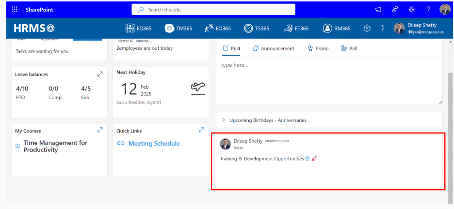 Smarter HR Processes with SharePoint HR Management